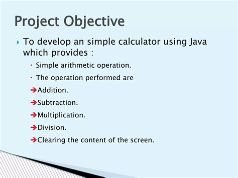 calculator using java pptx