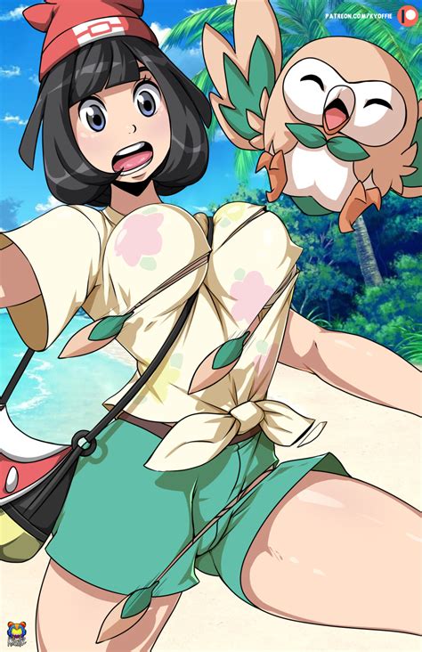Rule 34 Female Human Human Only Kyoffie Nintendo Pokemon Pokemon Sm Rowlet Selene Pokemon