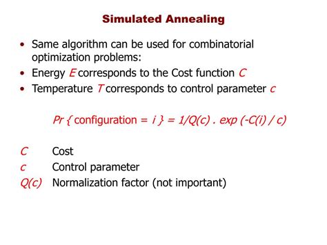 PPT Simulated Annealing PowerPoint Presentation Free Download ID 154496