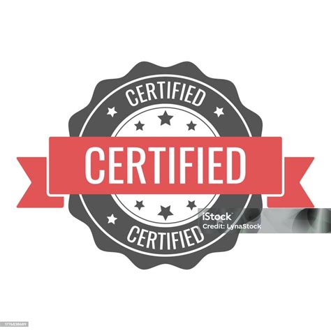 인증 된 스탬프 씰 벡터 배지 아이콘 템플릿 흰색 배경에 고립 된 그림 고급에 대한 스톡 벡터 아트 및 기타 이미지 고급 고무도장 곡선 Istock