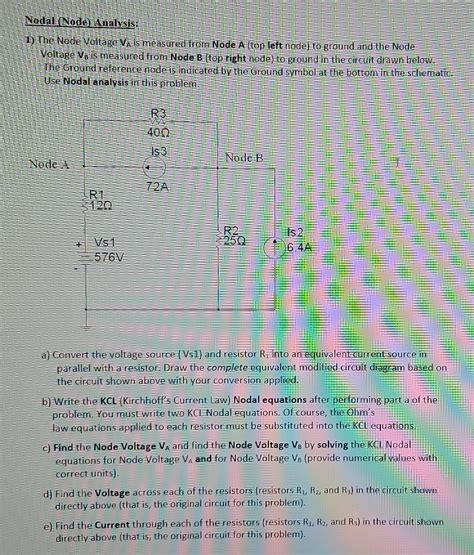 Solved Nodalnode Añalysis 1 The No De Voltage Va−is