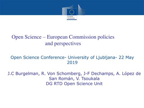 Pdf Open Science European Commission Policies And Perspectives Open Science Conference June 2019