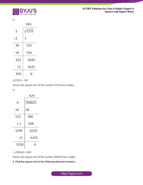 Get The Ncert Solutions For Class 8 Maths Chapter 6 Squares And