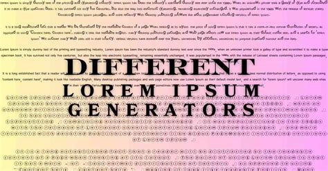 Different Lorem Ipsum Generators Lipsum Hub
