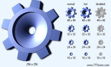Gear Icon Large Icons For Vista