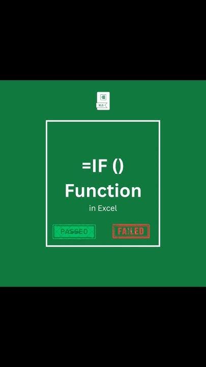 If Function In Excel Passfail Youtube