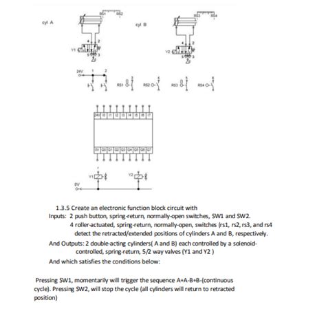 Solved 1 3 5 Create An Electronic Function Block Circuit