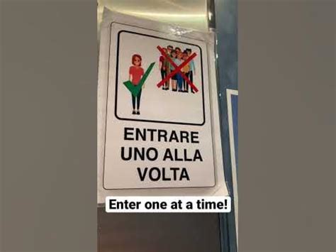 Italian Signs Explained 🇮🇹 Entrare Uno Alla Volta Youtube