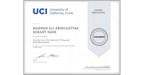 Marwan Ali On Linkedin Completion Certificate For Introduction To The Internet Of Things And