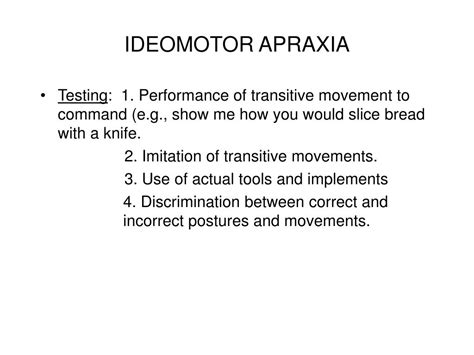 Ppt Apraxia Neuropsychological Information Processing Models Powerpoint Presentation Id 363643