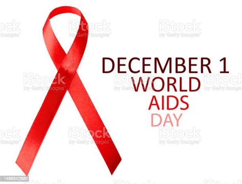 인식 기호 빨간 리본을 보조합니다 세계 에이즈의 날 개념 12월 1일 흰색에 대한 인식을 돕는 상징으로 빨간 리본 0명에 대한 스톡 사진 및 기타 이미지 Istock