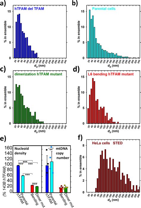 Nucleoid Diameter Distribution And Density Vs Copy Number With Mutant Download Scientific