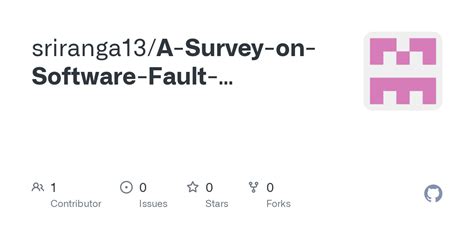 Github Sriranga13a Survey On Software Fault Detection Based On