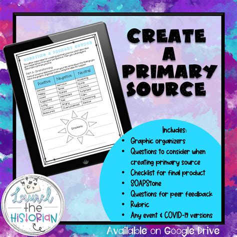 Create A Primary Sourcejournal Amped Up Learning