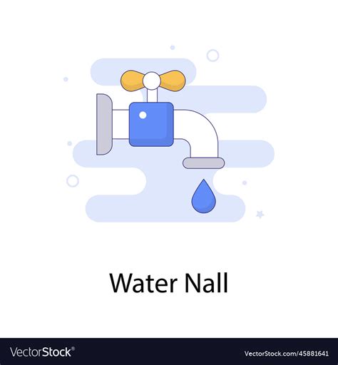Water Null Fill Outline With Background I Vector Image