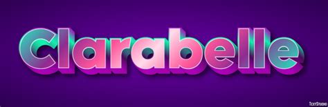 Clarabelle Purple Green And Pink 3d Text Effect Generator