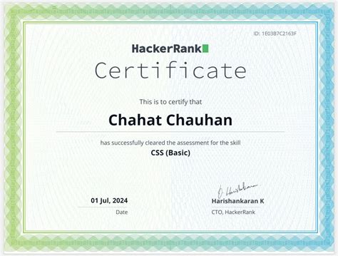 Passed Css Basics On Hackerrank Chahat Chauhan Posted On The Topic Linkedin