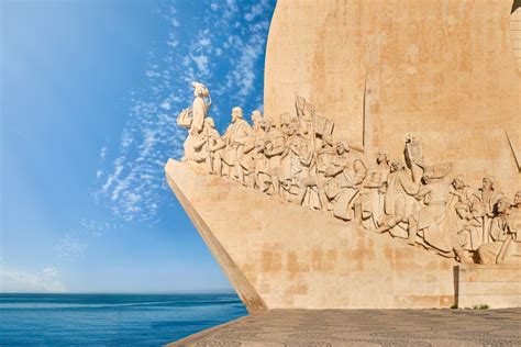 Monument Of The Discoveries Lisbon Portugal At Clear Blue Sky On Day Editorial Photo Image
