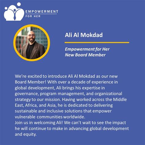 Ali Al Mokdad On Linkedin Im Excited To Join Empowerment For Her As A