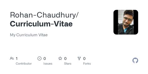 Github Rohan Chaudhury Curriculum Vitae My Curriculum Vitae