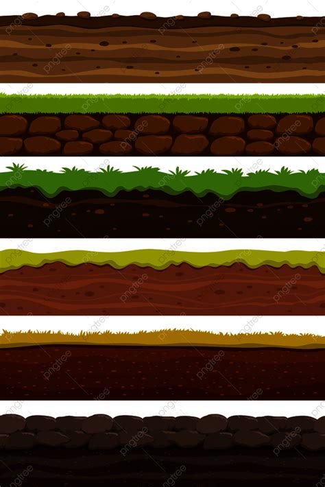 만화 원활한 땅 땅 토양 바닥 조직 창조적 Png 일러스트 및 벡터 에 대한 무료 다운로드 Pngtree