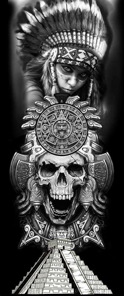 Aztec Warrior Tattoo Designs Aztec Warrior Tattoo Back Aztec Symbols Black Aztec