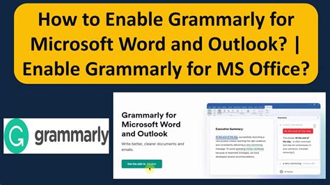 Grammarly For Microsoft Office And Outlook A Game Changer YouTube