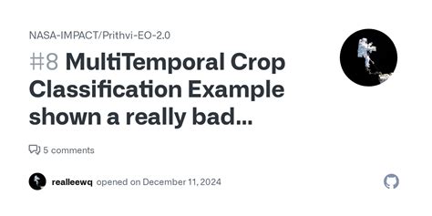 Multitemporal Crop Classification Example Shown A Really Bad Result · Issue 8 · Nasa Impact
