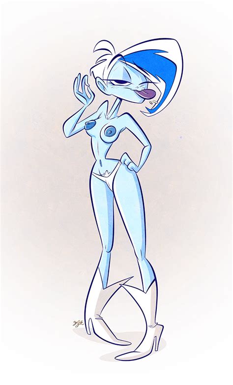 Rule 34 Blue Skin Boots Breasts Female Ghost Half Closed Eyes Naked Boots Naked Footwear Navel