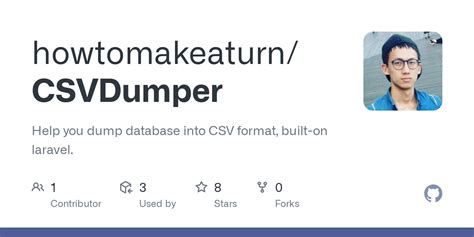 Github Howtomakeaturncsvdumper Help You Dump Database Into Csv Format Built On Laravel