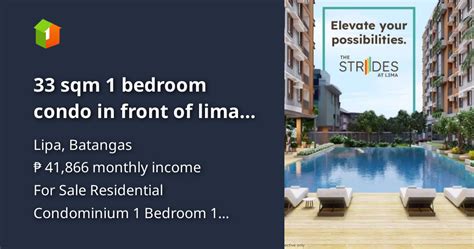 33 Sqm 1 Bedroom Condo In Front Of Lima Tech Lipa Batangas [condos 🏙️] August 2024 In Lipa