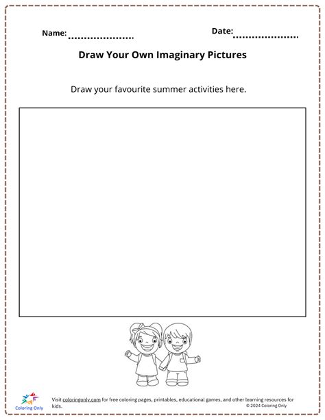 Draw Your Own Imaginary Pictures Free Printable Worksheet