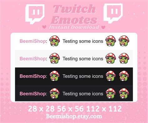 Twitch Emote Lindo Chibi Rana Emotes Con Sombrero De Champiñón Feliz Red Shroom Stream Cómodo