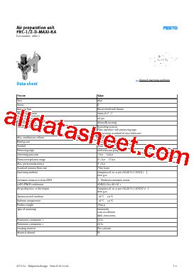 186053 Datasheet PDF Festo Corporation