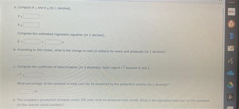 Solved An Important Application Of Regression Analysis In Chegg Com