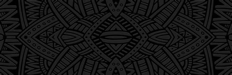 배너 표지 디자인 검은색 배경에 양각 기하학적 3d 패턴 종이 프레스 낙서 및 젠얽힘 기술 부족 민족 모티프 이국적인 장식품 0명에 대한 스톡 벡터 아트 및 기타 이미지
