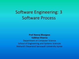 Software Engineering 3 Software Process PPTX Computer Software And Applications Computing