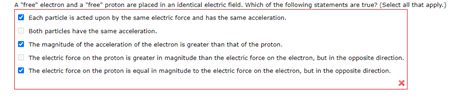Solved A Free Electron And A Free Proton Are Placed In Chegg Com