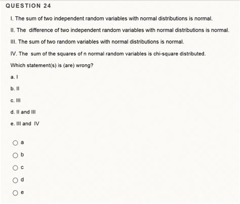 Solved The Sum Of Two Independent Random Variables With