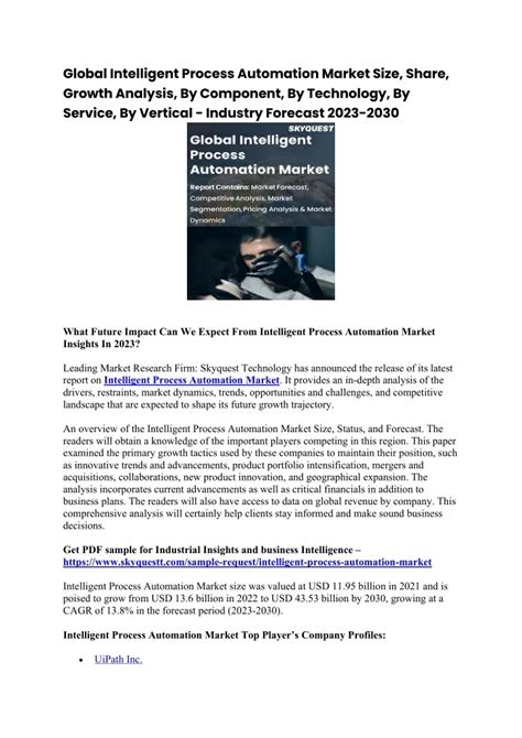 Ppt Global Intelligent Process Automation Market Powerpoint