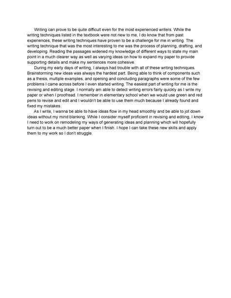Eng 111 Reading Response 1 Writing Can Prove To Be Quite Difficult