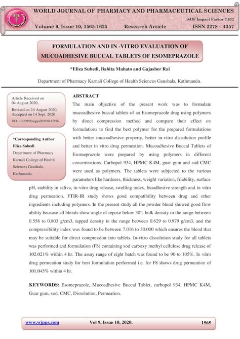 Pdf Formulation And In Vitro Evaluation Of 21 Introduction