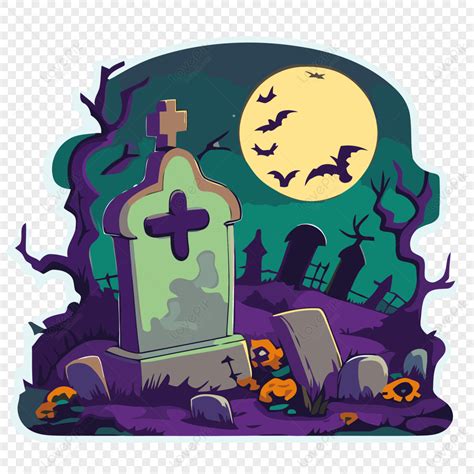 무덤 마당 클립 아트와 벡터 할로윈 그림상표 Png 일러스트 무료 다운로드 Lovepik