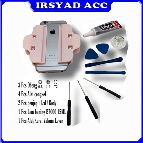 Jual Satu Set Lengkap Service Handphone 1 Set Obeng 2 Penjepit Lcd Dan Satu Lem B7000 15ml