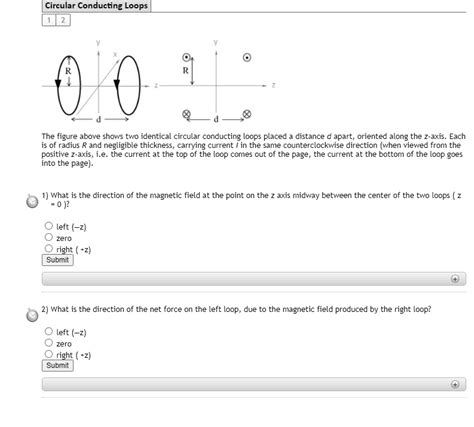 SOLVED Circular Conducting Loops The Figure Above Shows Two Identical Circular Conducting Loops