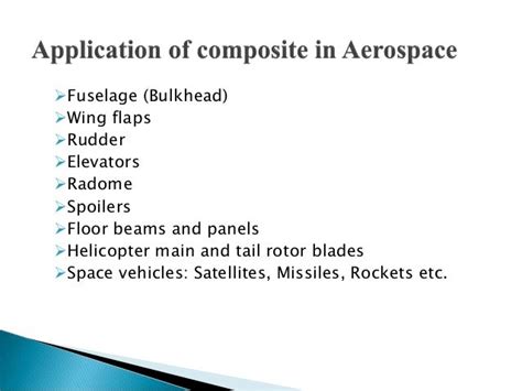 Application Of Composite Materials In Aerospace Industry