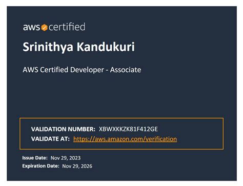 srinithya kandukuri on linkedin awsdeveloper aws aws awsdeveloper