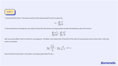 Solved Show That The Power Series For The Exponential Sine And Cosine Functions Are Absolutely