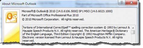 How To Find Version Of Outlook UML Center For Systems Research