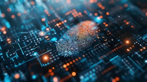 Premium Photo Fingerprint Identification For Digital Cyber Security Biometrics Security
